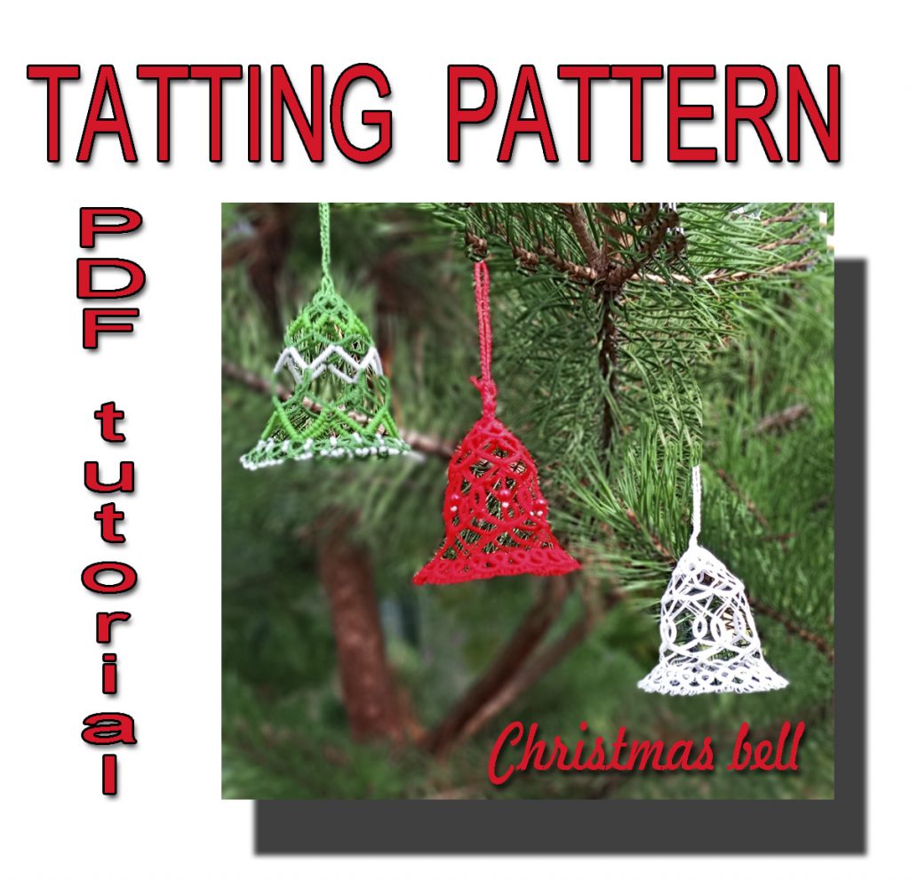 Christmas bell pattern 1 - FairyLace - tatting tutorial for cute bell