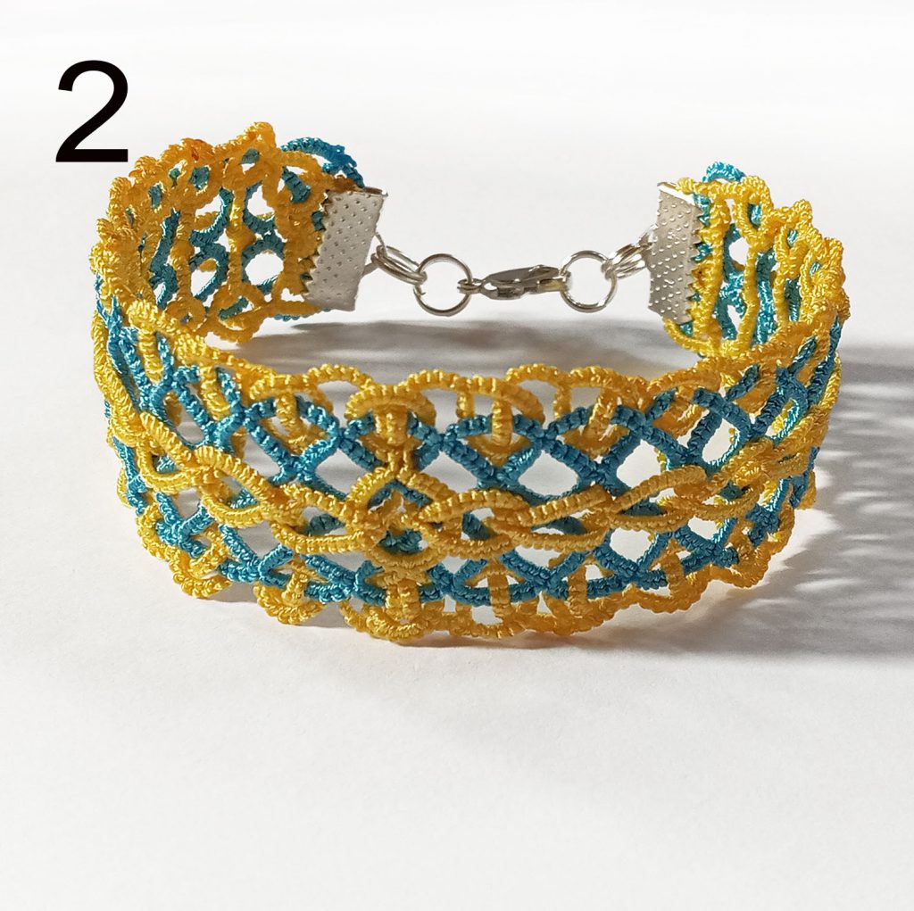 Tatting Bracelet Ukrainian Victory - FairyLace - Peace for Ukraine
