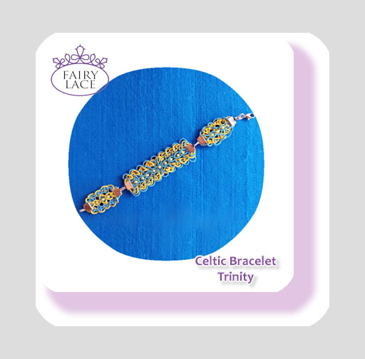 Celtic Bracelet Trinity - FairyLace - tatting lace bracelet